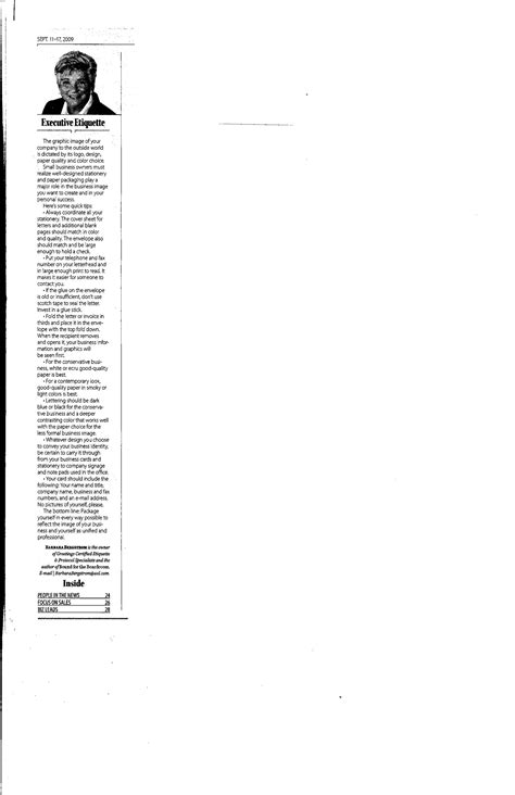 Executive Etiquette Pdf