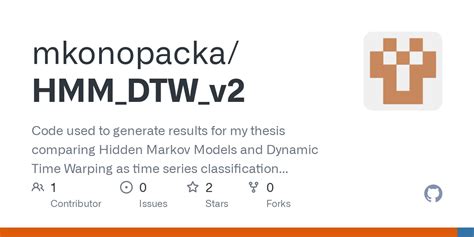 Github Mkonopacka Hmm Dtw V2 Code Used To Generate Results For My