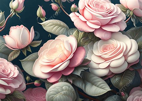 핑크 장미 꽃 패턴 인공 지능 디지털 아트웍 꽃 패턴 인공 지능 작품 핑크 장미 패턴 Ai 작품 장미 배경 일러스트 및 사진 무료 다운로드 Pngtree