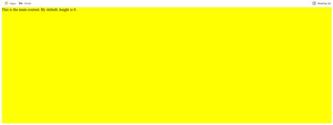 How To Make The Main Content Div Fill The Height Of The Screen With