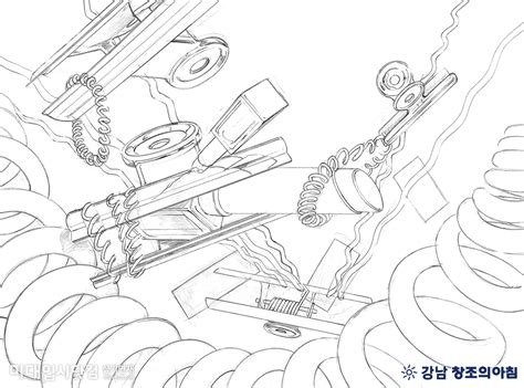 기초디자인 수시 합격을 위한 체계적인 과정 전화선 집게 립스틱 강남 창조의아침 미술학원 미술학원 작품갤러리