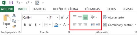 Como alinear o cambiar la orientación del texto en excel