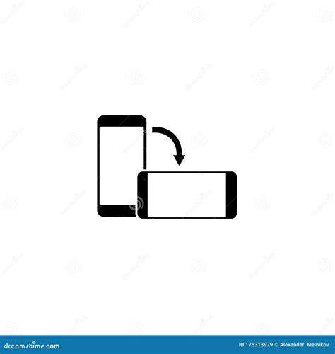 Rotate Smartphone Icon Vector Mobile Screen Rotation Illustration