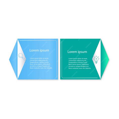 Premium Vector 2 Steps Infographics Design Template Graph Pie Chart