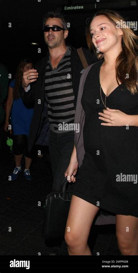 Colin Farrell And Girlfriend Alicja Bachleda Curus Arrive At Los Angeles International Airport