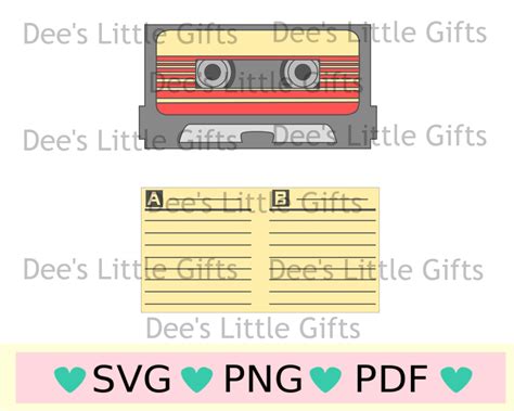 Cassette Tape Digital Cut File Svg Png Pdf Digital Download For
