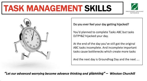 Task Management Skills Preferred Training Networks