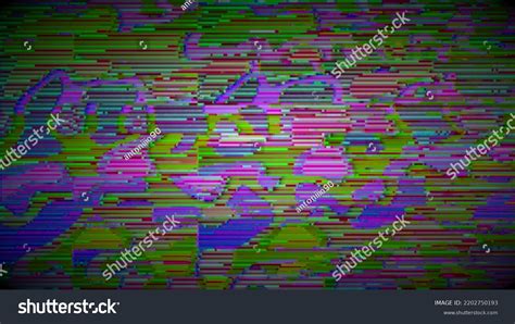 Abstract Digital Glitch Art Animation Effect Stock Illustration