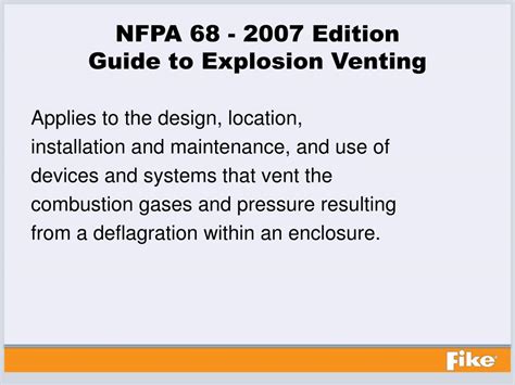 PPT NFPA 68 2007 PowerPoint Presentation Free Download ID 1246297