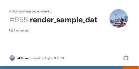 Render Sample Data Issue 955 Nutonomy Nuscenes Devkit GitHub
