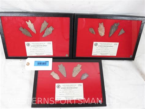 12 Archaic Points Flint Arrowheads 4000 2000bc Texas In 3 Frames