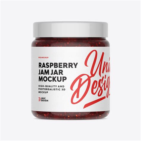 Raspberry Jam Jar Mockup