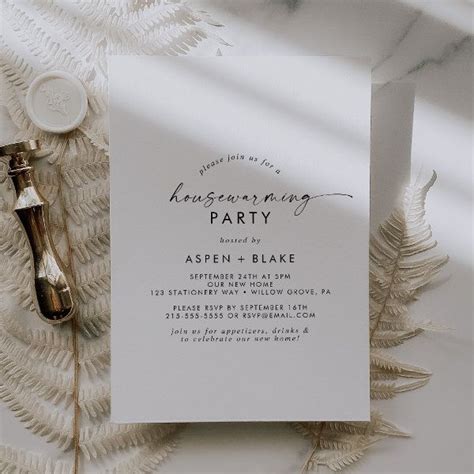 Modern Script Housewarming Party Invitation Zazzle In 2024
