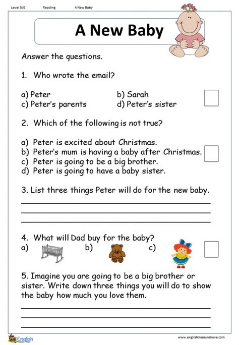 Comprehension English Treasure Trove E3f Reading Comprehension