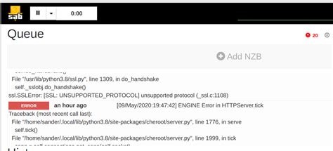 Cherrypy Tracebacks By Testsslsh But Not With Plain Cherrypy Server