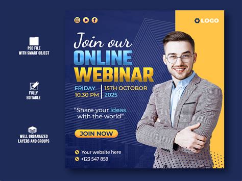 Online Live Webinar Instagram Or Facebook Post Design By Golam Nobi On Dribbble