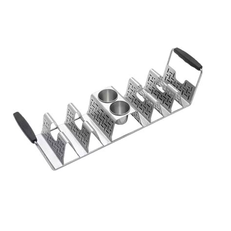 Weber 3400073 Stainless Steel Griddle Taco Rack Bbqguys