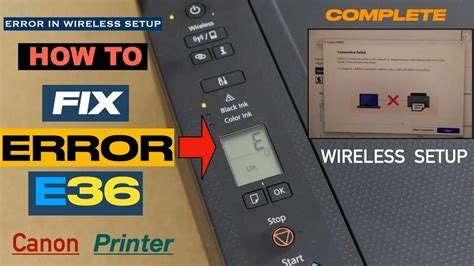 Canon Pixma Printer Error E36 Wireless Connectivity Error How To Fix