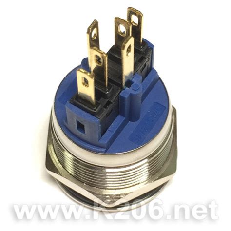 HQ22S/F11-24V-B Кнопка антивандальная 22мм; металл.; влагозащищенная ...