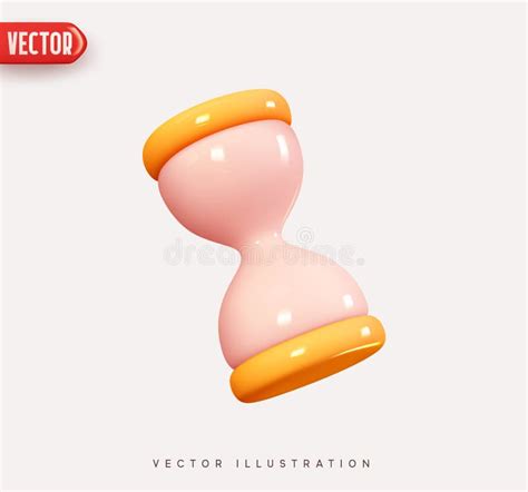 Time Clock Sand Clock Icon Realistic 3d Design In Plastic Cartoon