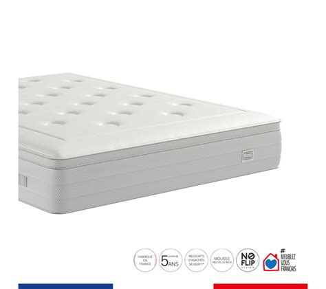 Simmons Matelas Reflexion Ferme Ressorts Ensachés Mémoire De Forme Épaisseur 33 Cm Toute
