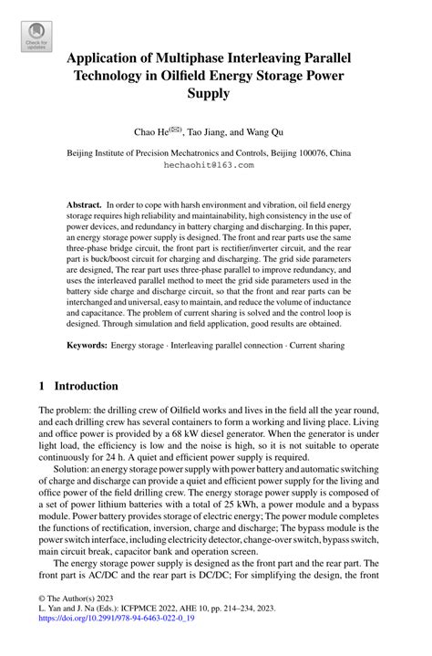 Pdf Application Of Multiphase Interleaving Parallel Technology In