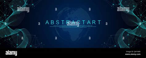 Technology Abstract Lines And Dots Connection Background Connection