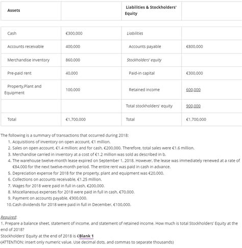 The Following Is A Summary Of Transactions Studyx