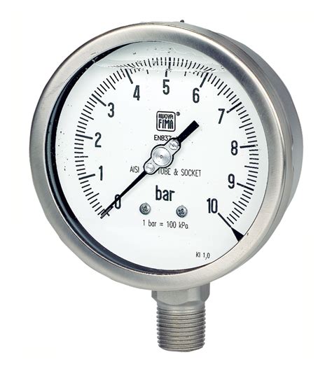 Bourdon Tube Pressure Gauges All Stainless Steel Construction DS Mm Nuova Fima