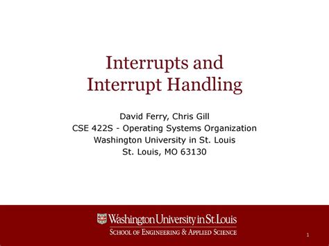 Interrupts And Interrupt Handling Ppt Download