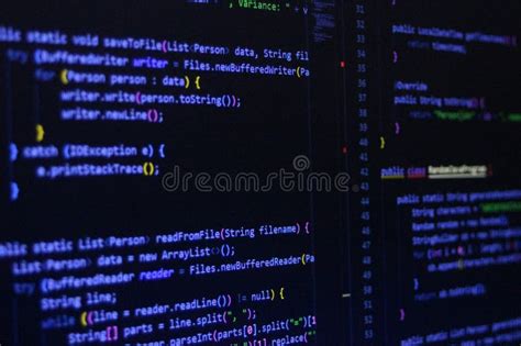 Computer Code Programming Language Coding Close High Resolution Photo On Computer Laptop Screen