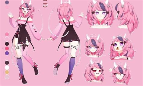Design Vtuber Character Reference Sheet Fanart Ref Sheet Oc Art Pfp Vtuber Nsfw