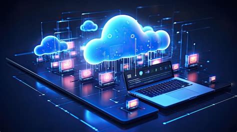 Premium Ai Image Cloud Technology Data Center Concept