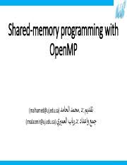 Optimizing Shared Memory Programming With Openmp Scheduling Course Hero
