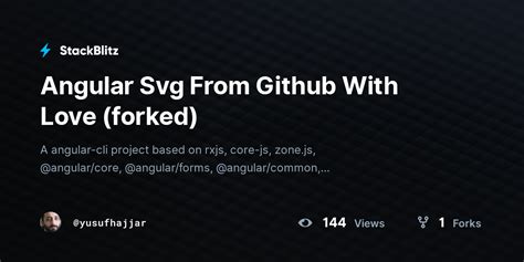 Angular Svg From Github With Love Forked Stackblitz
