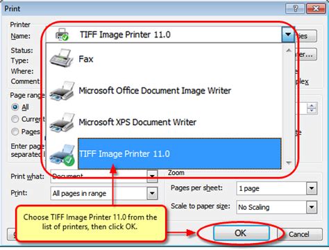 Convert WORD To TIFF Print To TIFF From Word With TIFF Image Printer