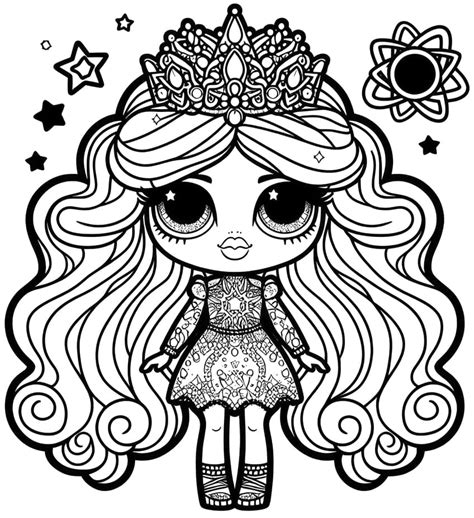 Lol Surprise Doll Coloring Sheets Printable With The Color Big Free