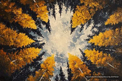 Ai创作图秋天森林仰望 仰望斑斓秋林 森林仰拍素材 仰拍森林素材 秋叶背景仰拍秋林 银杏林仰视 仰拍秋林 银杏林仰拍 仰拍的森林 秋天树冠 杨树冠 银杏树冠 金色枫树冠 森林仰拍 仰望秋天林林