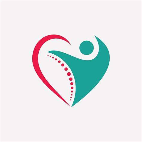 Chiropractie Logo Ontwerp Vector Wervelkolom Pictogram Logo Met