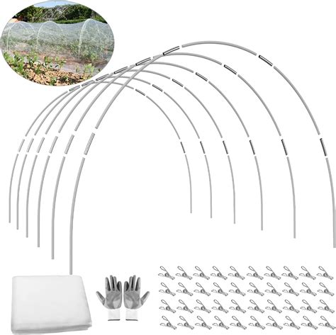 Garden Mesh Netting Kit 8x25 Ft Plant Protection Covers With 30pcs