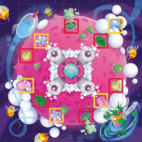 Иллюстрация Игровое поле для настольной игры Битва за планету
