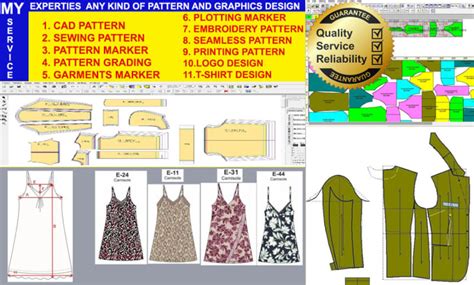 Make Sewing Pattern Garments Pattern Seamless Pattern And