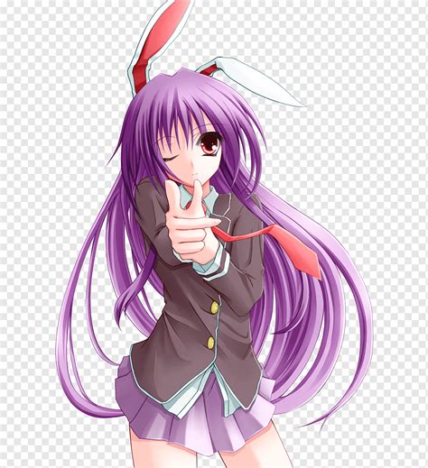 검은 머리 머리 색소 히메 컷 긴 머리 토끼 귀 자 Cg 삽화 검은 머리 Png Pngwing