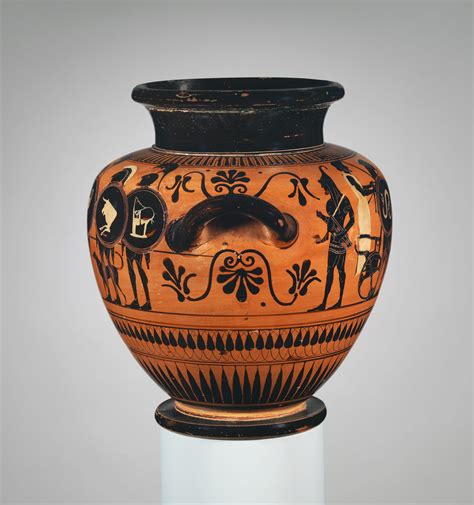 Two Handled Amphora With Achilles And Ajax C 520 Bc By Ancient Greek