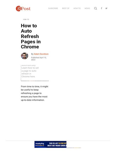 how to auto refresh pages n chrome pdf mobile app android