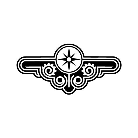 Steampunk Compass Emblem Navigation And Gears In Art 67380842 Vector Art At Vecteezy