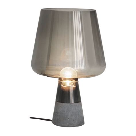 Glass Table Lamps Cement Base Desk Lamp With Glass Shade For Beside
