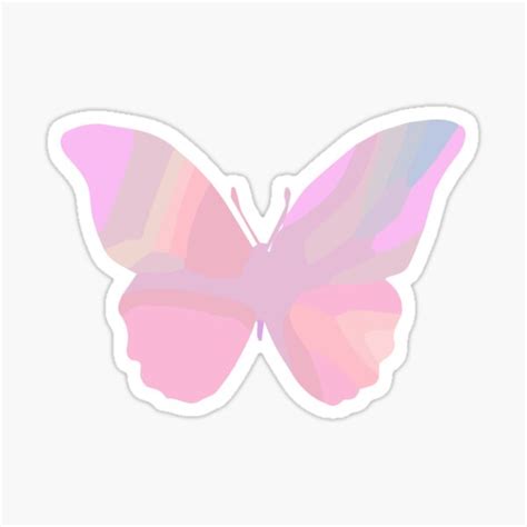 Minimal Pastel Butterfly Sticker For Sale By Siriporntt Redbubble