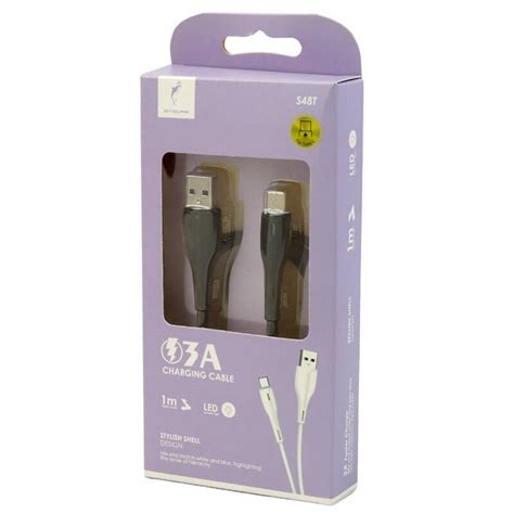 قیمت و خرید کابل تبدیل Usb به Usb C اسکای دلفین مدل S48t طول 1 متر
