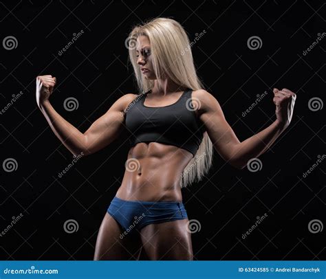 Attractive Fitness Woman Trained Female Body Lifestyle Portrait